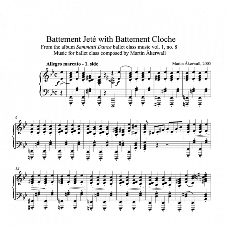 Silent Night (Adagio) - Christmas Sheet Music for Ballet Class (PDF)
