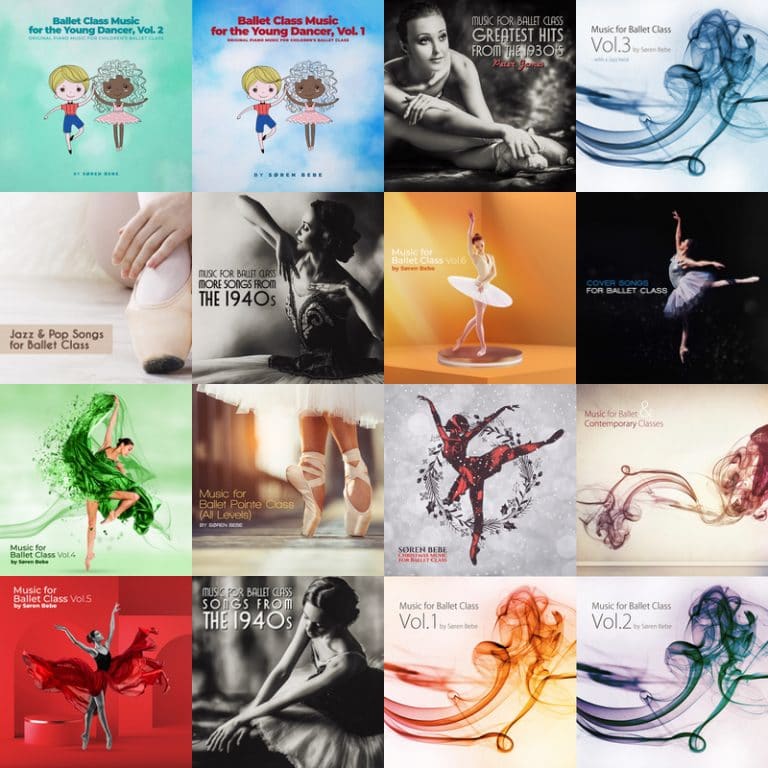 Complete Sheet Music for "Music for Ballet Class, vol.5" by Søren Bebe.