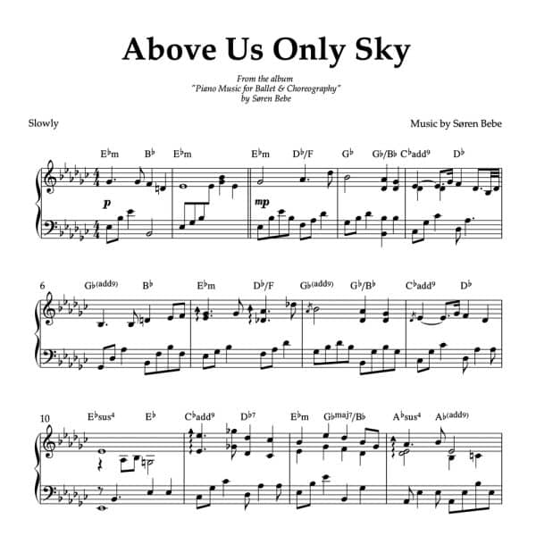 Complete Sheet Music For Piano Music For Ballet Choreography By